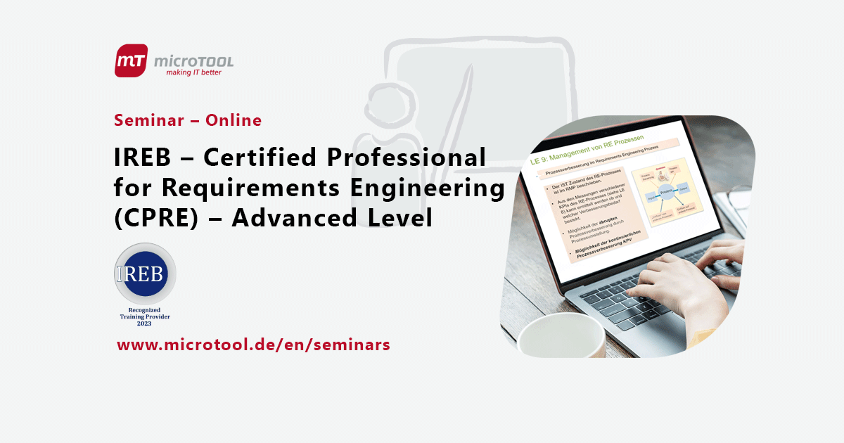 IREB CPRE Advanced Level Online | microTOOL