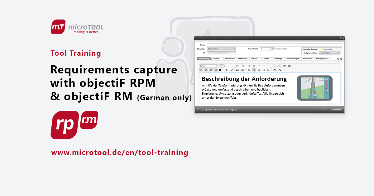 Requirements capture in objectiF RM & objectiF RPM | microTOOL