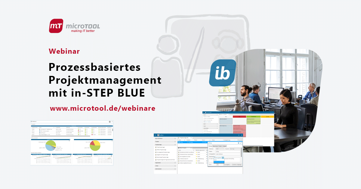 Prozessbasiertes Projektmanagement mit in-STEP BLUE | microTOOL