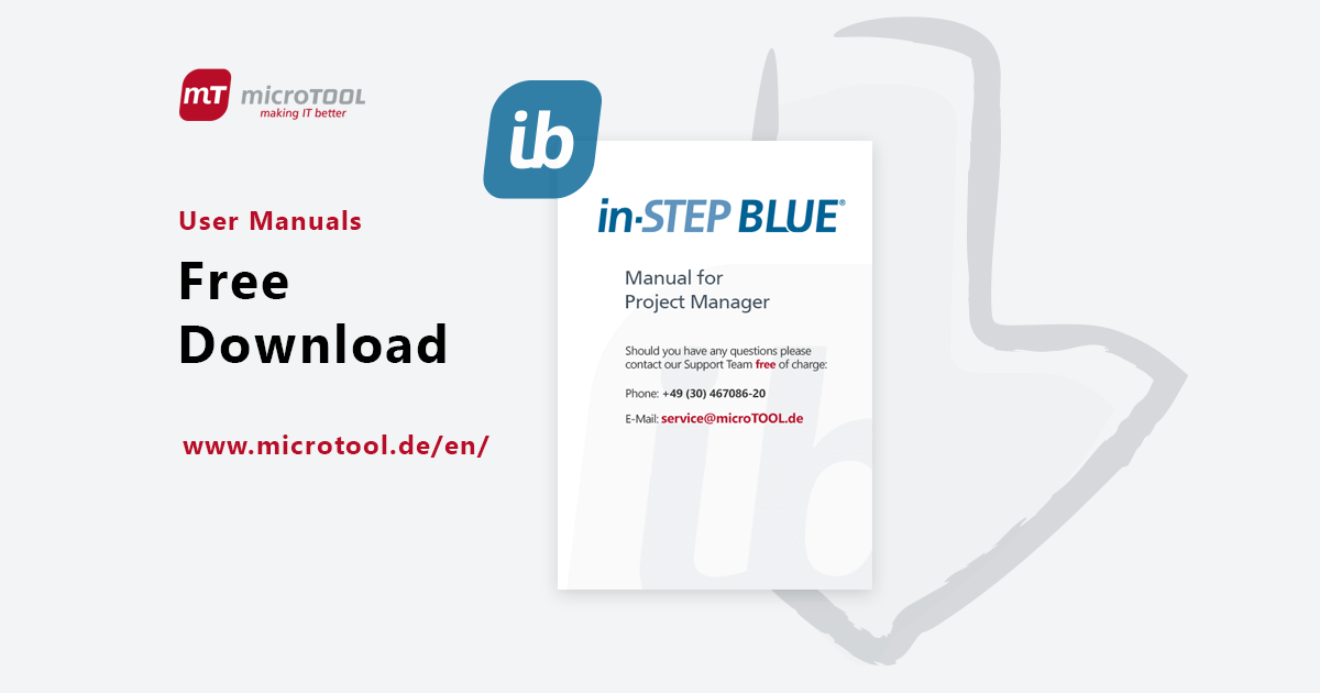 in-STEP BLUE - Manual for Project Manager | microTOOL