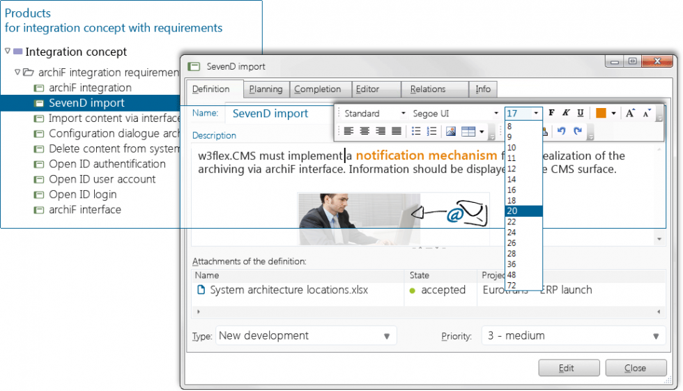 Software for Process-Based Project Management in-STEP BLUE