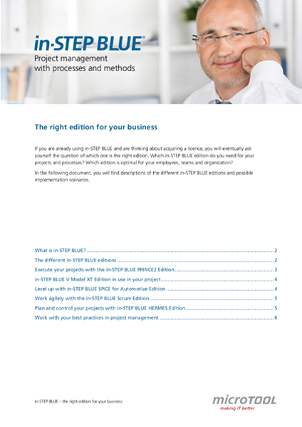 in-STEP BLUE - The right edition for your business | microTOOL